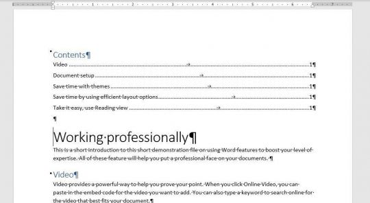 How to make the Microsoft Word automatic table of contents do what you ...