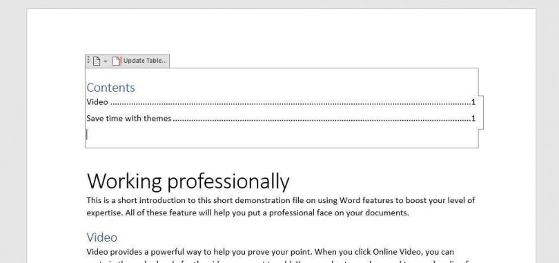 How to make the Microsoft Word automatic table of contents do what you ...