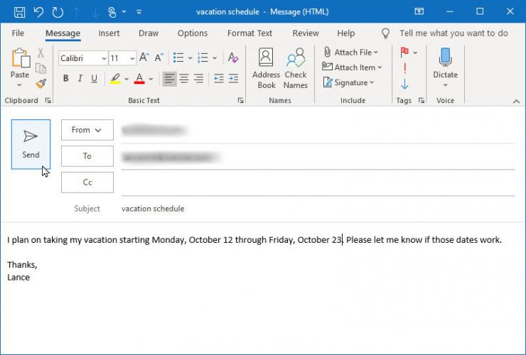 How to recall a message sent in Microsoft Outlook - TechRepublic