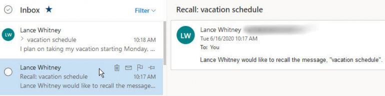 How to recall a message sent in Microsoft Outlook - TechRepublic