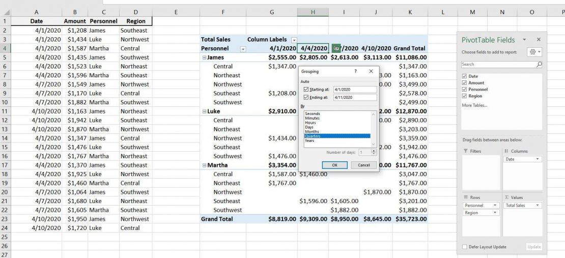 How to use Excel's PivotTable tool to turn data into meaningful ...