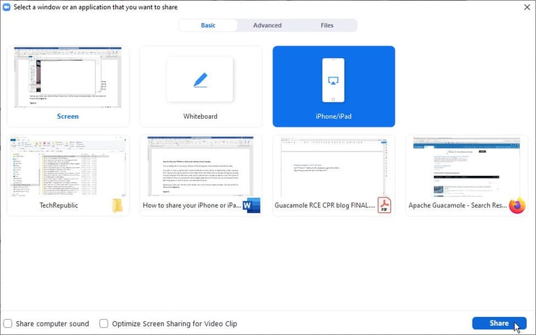 How to share your iPhone or iPad screen during a Zoom meeting ...
