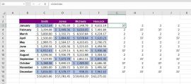 How to count individual cells within a row by their fill color in Excel ...