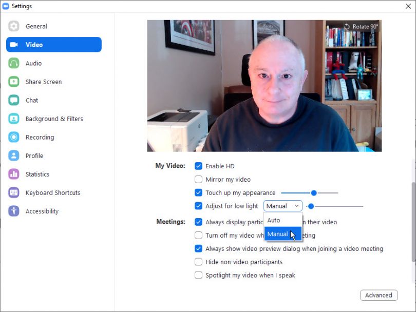 How to make yourself look better in a Zoom meeting