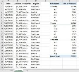 How to filter a pivot table in Excel