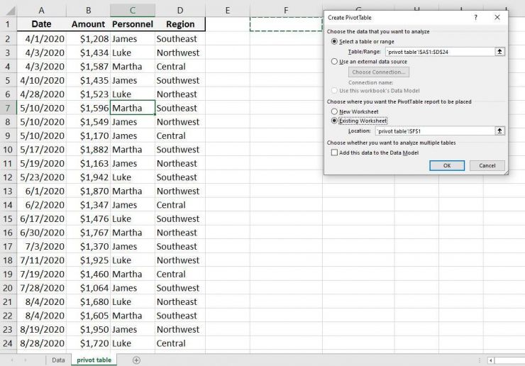 How to filter a pivot table in Excel