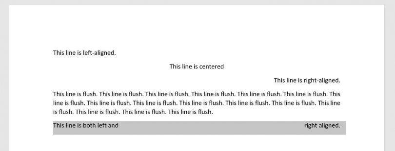 How to apply both left and right alignment by using a table in ...