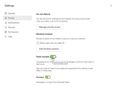 How to manage your privacy and other settings in Microsoft Teams ...