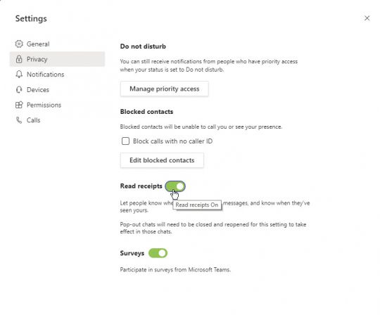 How to manage your privacy and other settings in Microsoft Teams ...