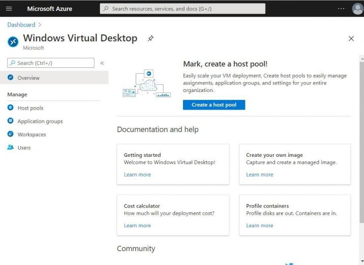 How to create a Windows Virtual Desktop in Microsoft Azure