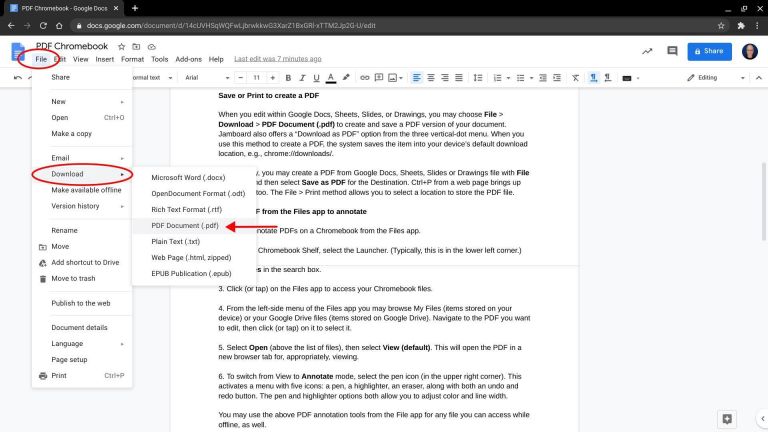 How to work with PDF files on a Chromebook