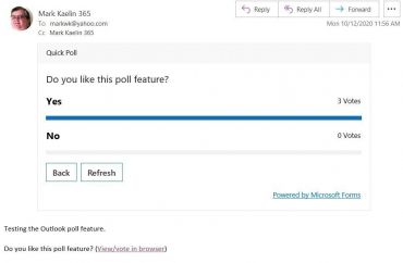 How to use the built-in polling feature of Microsoft 365 Outlook ...