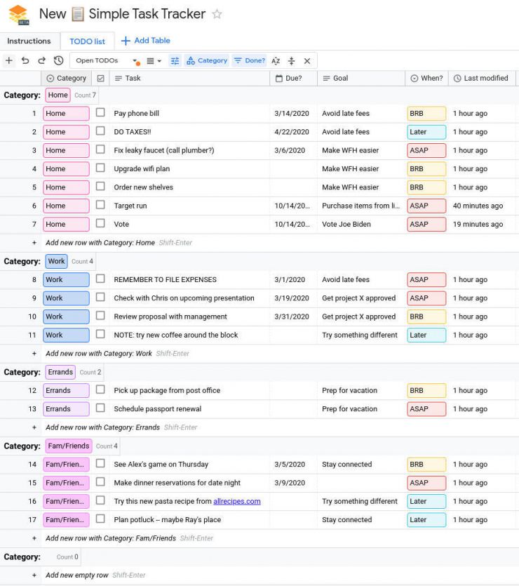 How to use Google Tables to visualize and manage data - TechRepublic