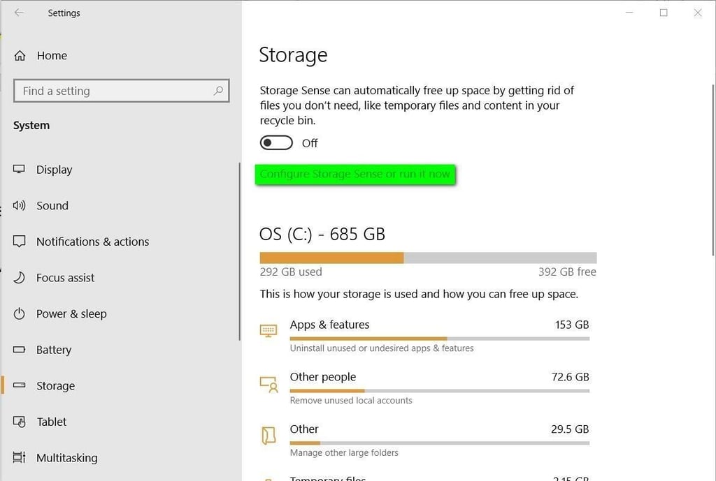 How to optimize storage and hard drives under Windows 10 20H2 ...