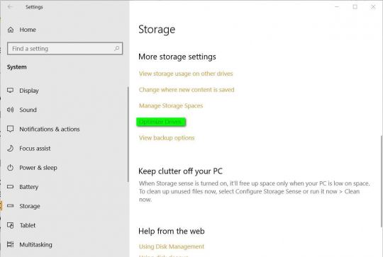 How to optimize storage and hard drives under Windows 10 20H2 ...