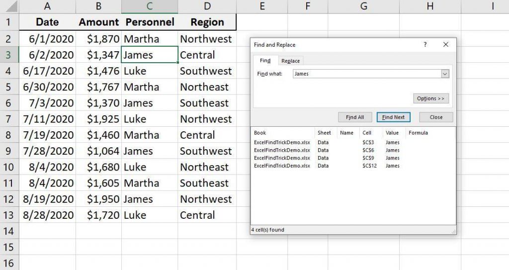 How To Use Find All To Manipulate Specific Matching Values In Excel Techrepublic
