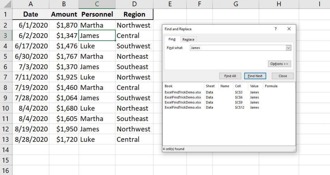 How To Use Find All To Manipulate Specific Matching Values In Excel Techrepublic