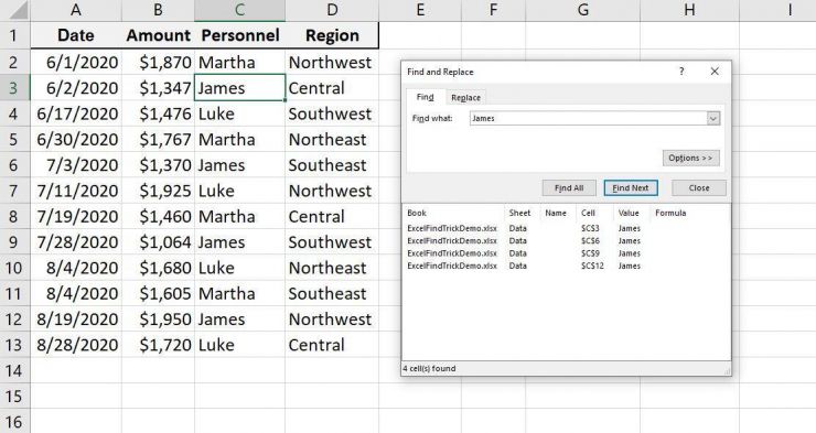 How to use Find All to manipulate specific matching values in Excel | TechRepublic