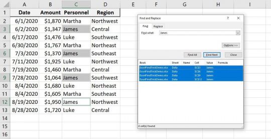 How to use Find All to manipulate specific matching values in Excel ...