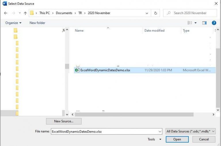 How to easily include dynamic dates in a Word doc using Excel ...