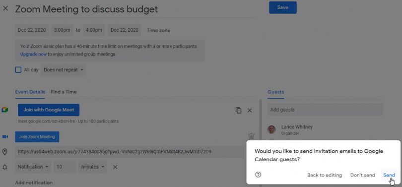 How to set up a Zoom meeting from your web browser