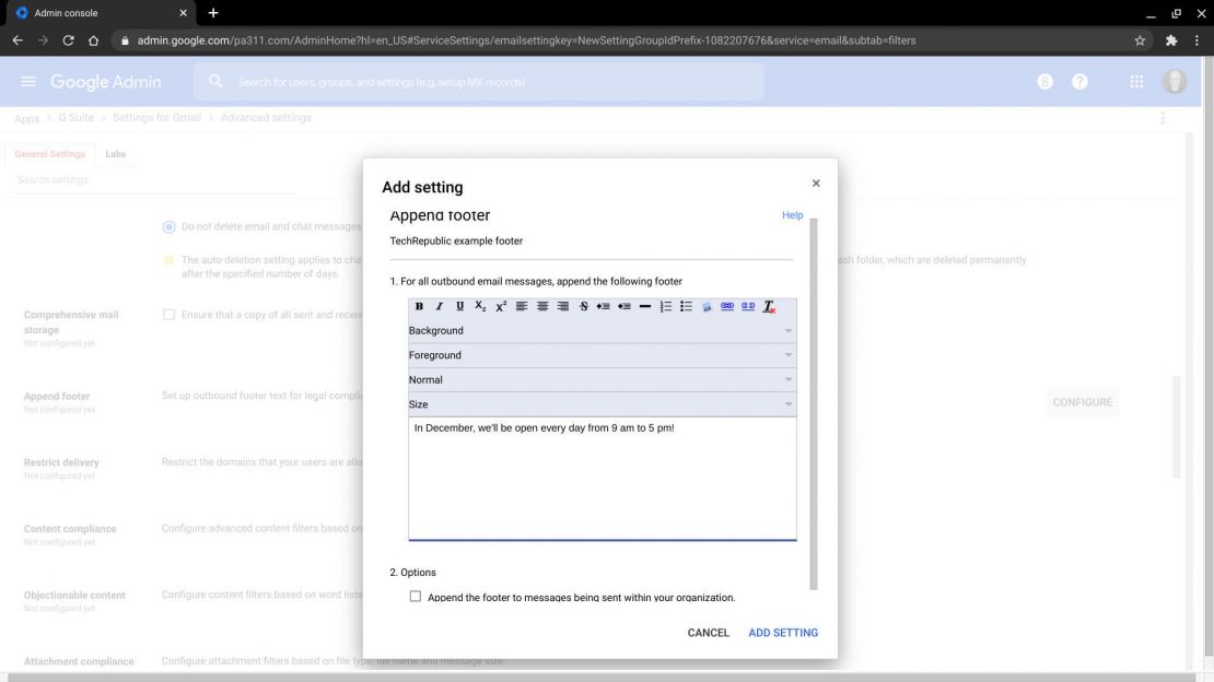 How to set a Gmail signature for your organization - TechRepublic