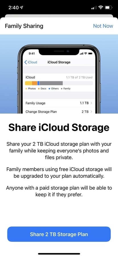 How to share your iCloud Drive storage and other Apple One account ...