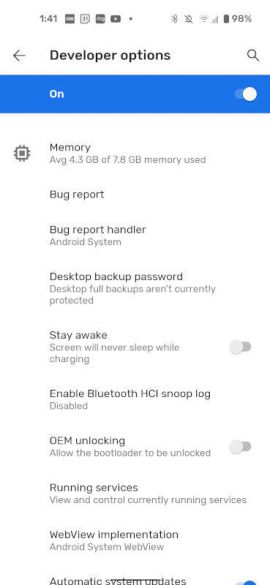 How to view all running services on Android 11