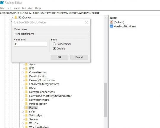 How to limit reservable bandwidth in Windows 10 to increase download ...