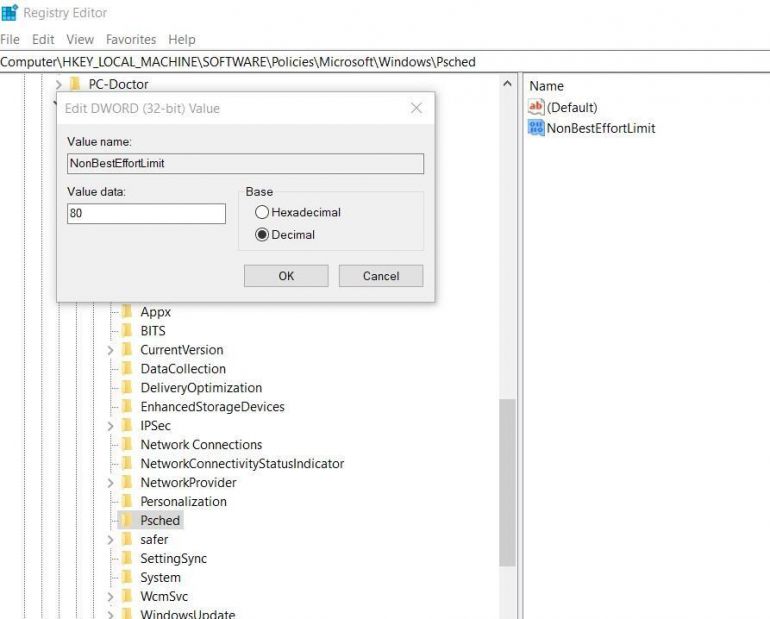 How to limit reservable bandwidth in Windows 10 to increase download ...