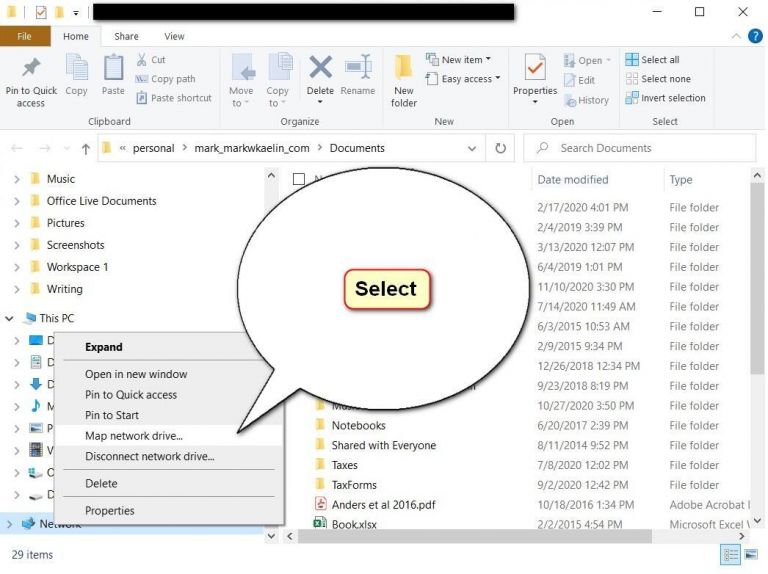 How to assign a drive letter to OneDrive for Business
