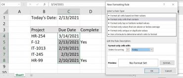How to use conditional formatting to highlight due dates in Excel ...