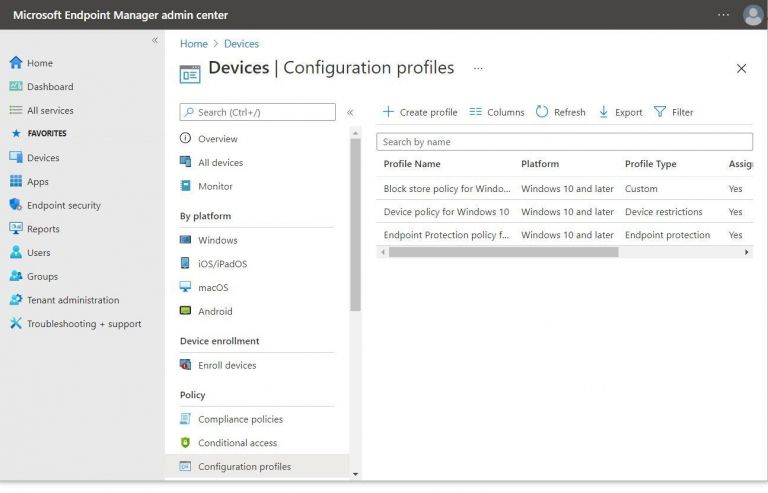 How To Create A Configuration Profile In Microsoft Endpoint Manager