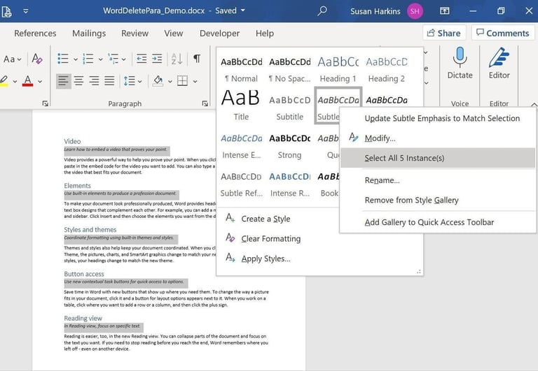 Two ways to quickly delete paragraphs in Microsoft Word - TechRepublic