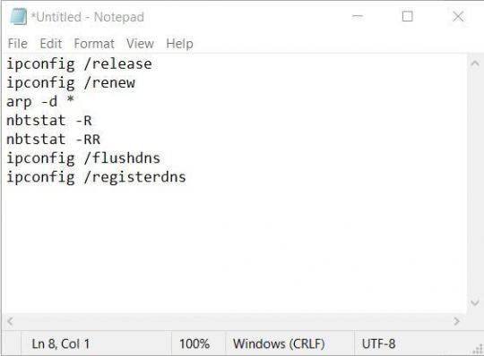How To Use A Batch File To Reset And Renew A Network Connection In