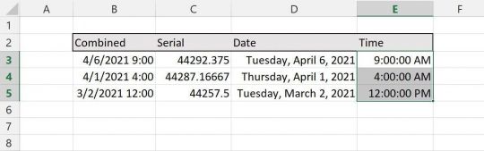 How to extract the date and time from a serial date in Excel