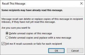 How and when to use the Recall feature in Outlook (and other email ...
