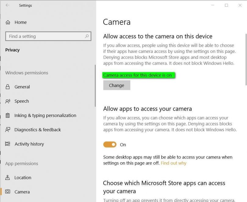 How to set up camera privacy settings in Windows 10 | TechRepublic