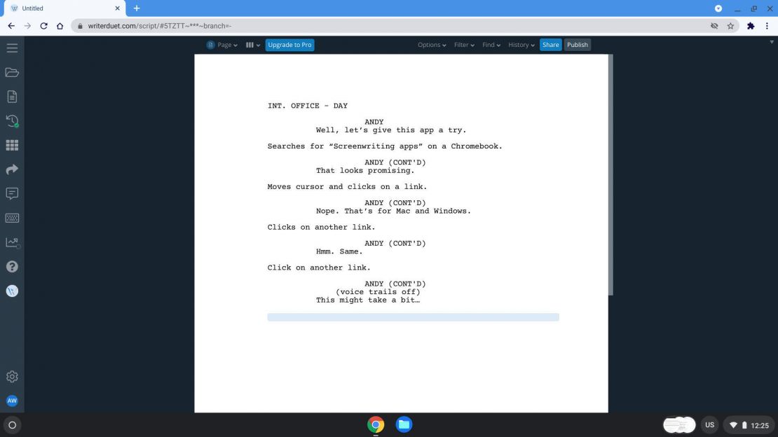 5 scriptwriting apps that work on a Chromebook