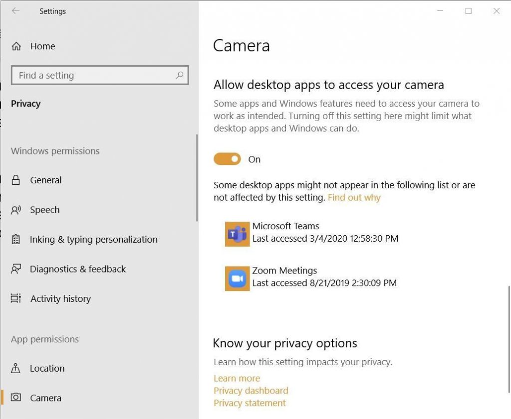 How to set up camera privacy settings in Windows 10 | TechRepublic