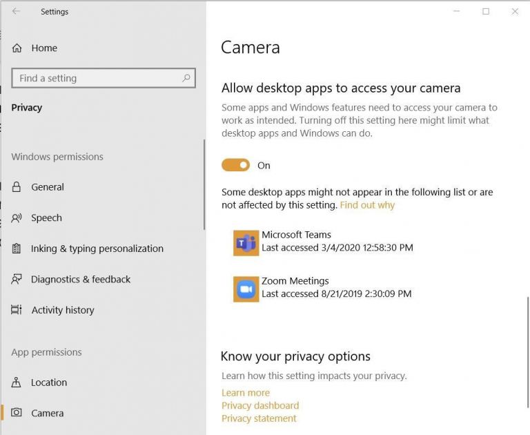 How to set up camera privacy settings in Windows 10 | TechRepublic