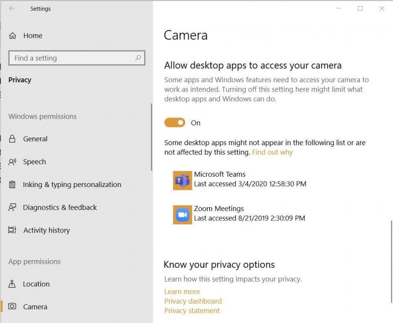 How to set up camera privacy settings in Windows 10 | TechRepublic
