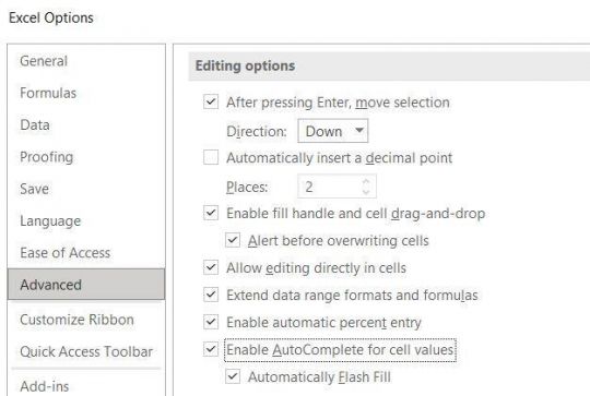 How to enter data quickly in Excel