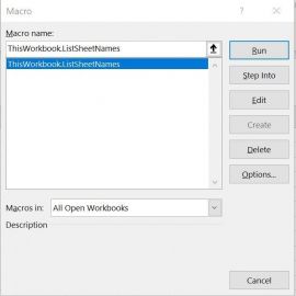 How to use VBA procedures to generate a list of sheet names in an Excel ...