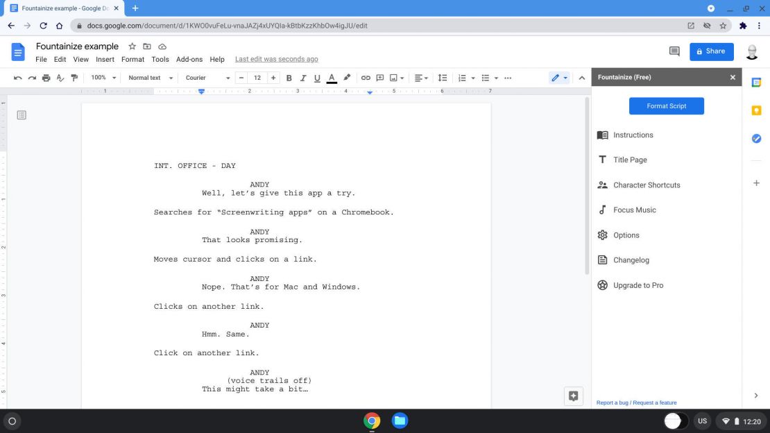 5 scriptwriting apps that work on a Chromebook
