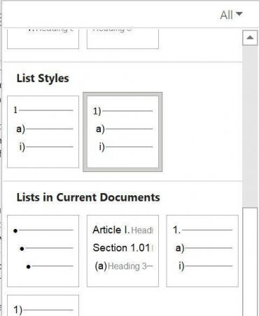 How to create a numbered list without the hanging indent in Word