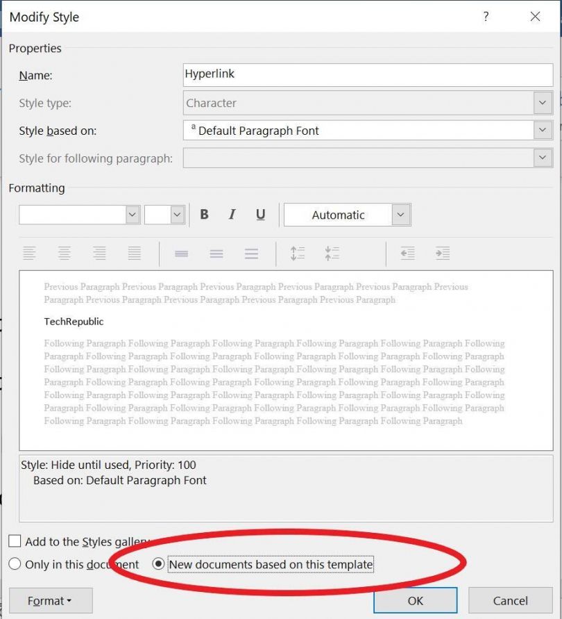How to control a hyperlink's appearance in Microsoft Word - TechRepublic