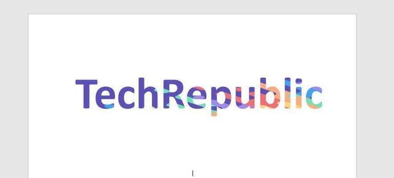 How to fill text with a picture in Word - TechRepublic