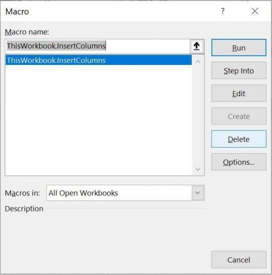 How To Use Vba To Insert Multiple Columns In An Excel Sheet Techrepublic