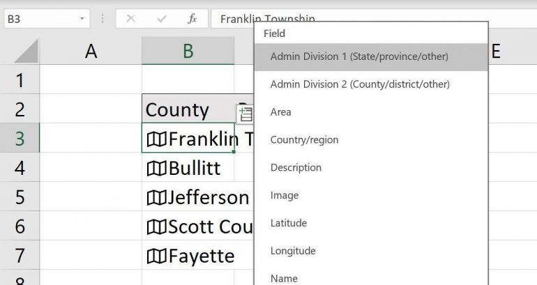 How to use the Geography data type to quickly add a map chart in Excel ...